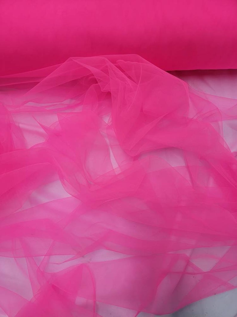 Super Fine Soft Neon Fuchia Pink Color Tulle/mesh 60 - Etsy