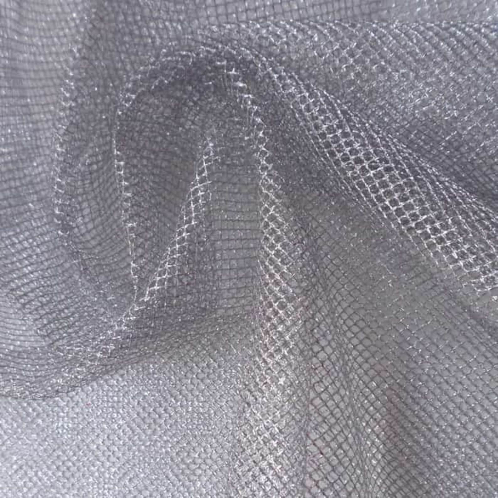 Metallic Mesh Fabric Silver 64 Wide Usable for Fashion - Etsy