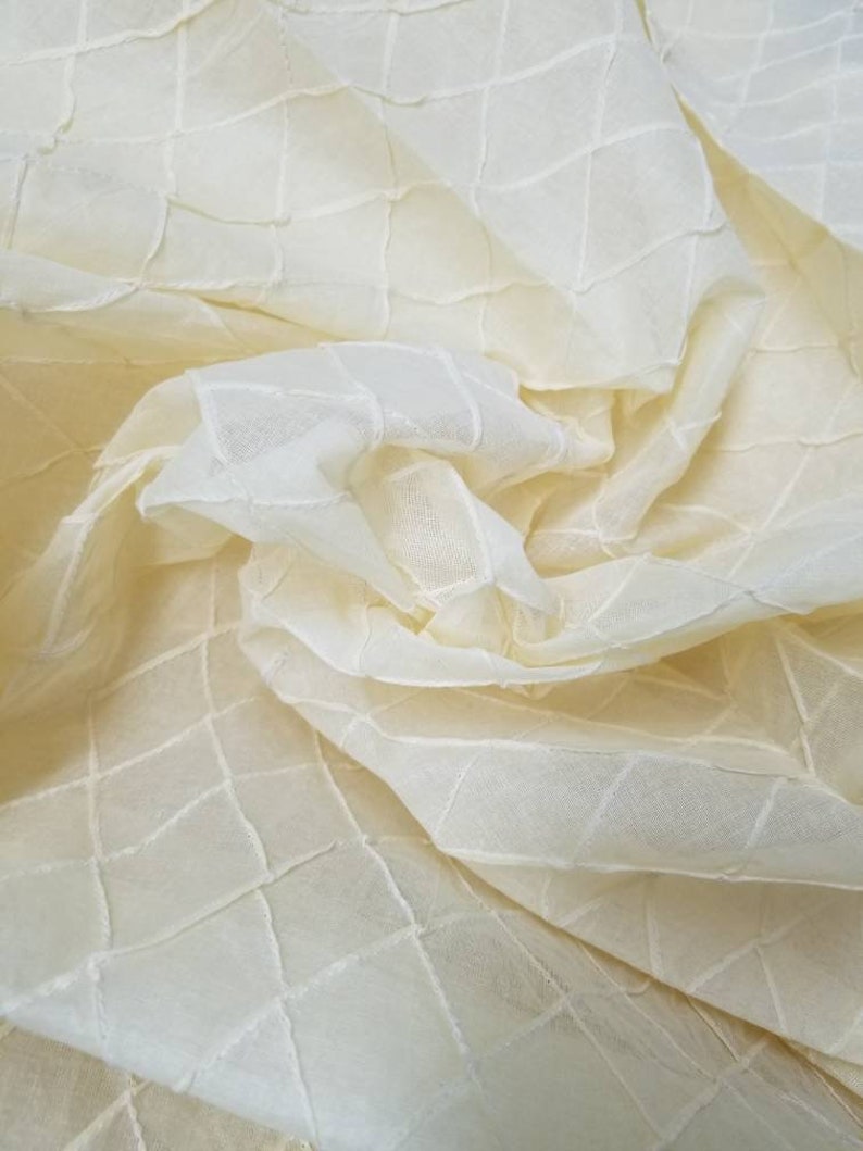 Lemon color 100% Cotton pintuck Organdy this fabric is stiff | Etsy