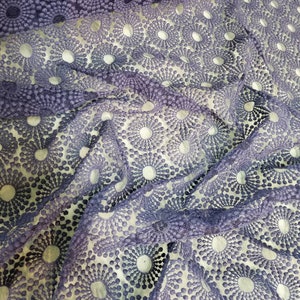 French Soft Sheer Lace Fabric. Elegant Polka Dots Circle Design Usable ...