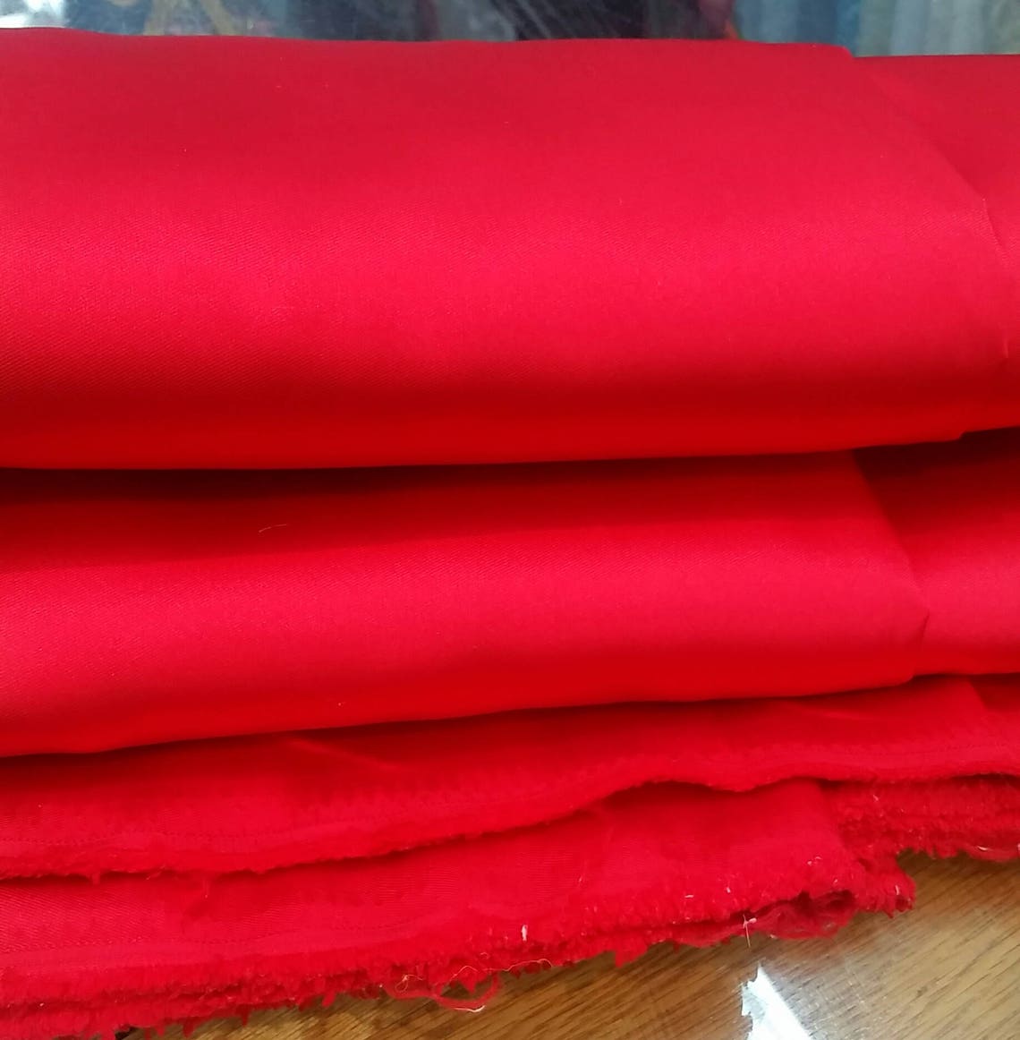 Red Mikado/zibelline Fabric. 60 Wide Mikado Fabric is a - Etsy