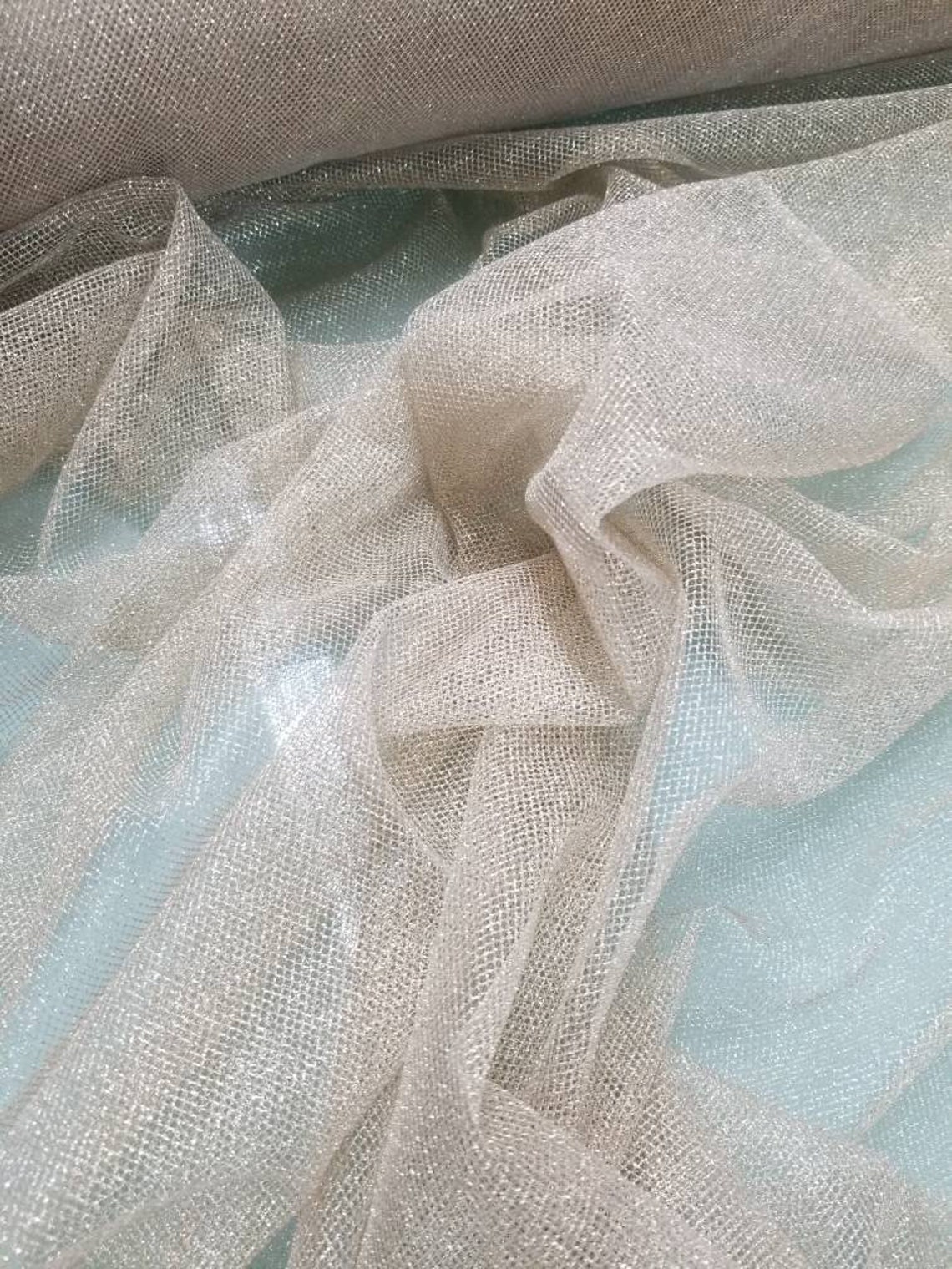 Metallic Gold Netting Soft Tulle Fabric Usable for | Etsy