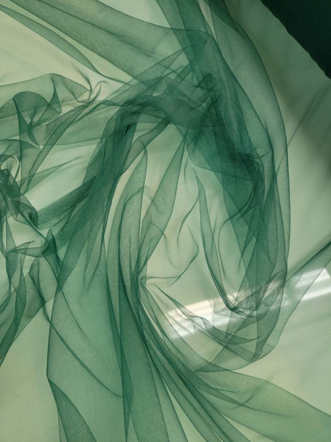 Super Fine Soft Forest Green Color Tulle/mesh 60" Wide Sold by the Yard ...