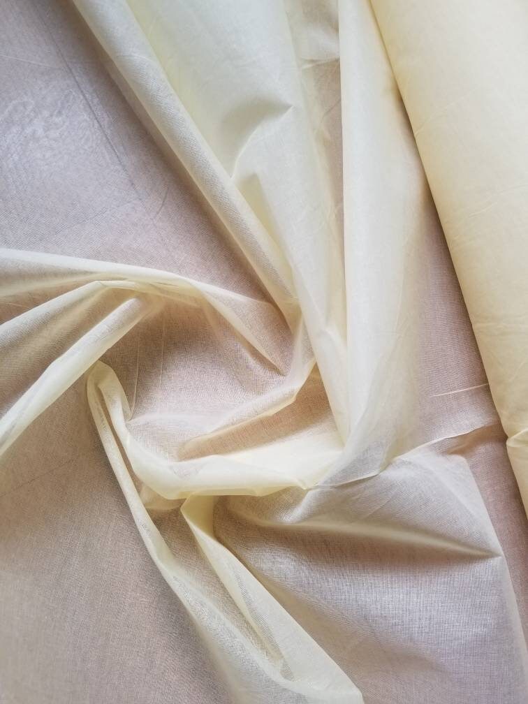 Lemon color 100% Cotton Organdy this fabric is stiff semi | Etsy