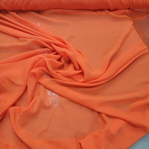 Orange Color Chiffon 54" Wide. Usable for Apparel and Interior ...