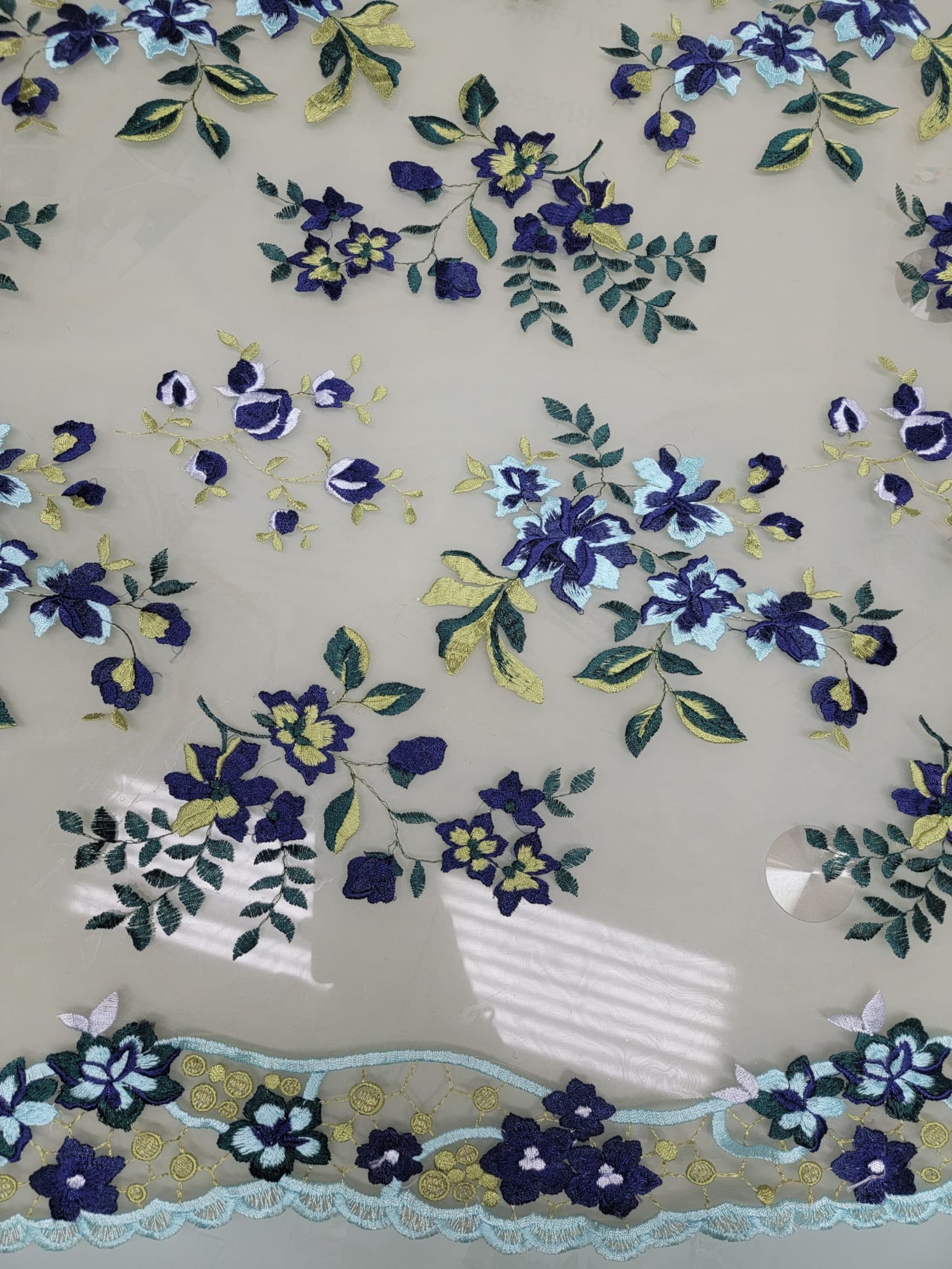 Italian Designer Fabric Floral Print on Tulle Fabric. Price - Etsy
