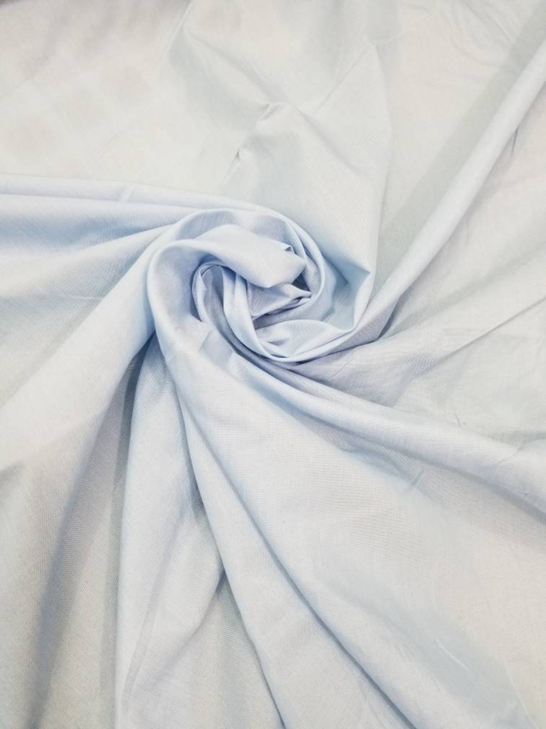 Baby Blue Color Cotton Fabric Usable for Apparel Accessories and ...