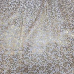 Metallic Brocade off White Color Mix With Gold Give You a Nice ...