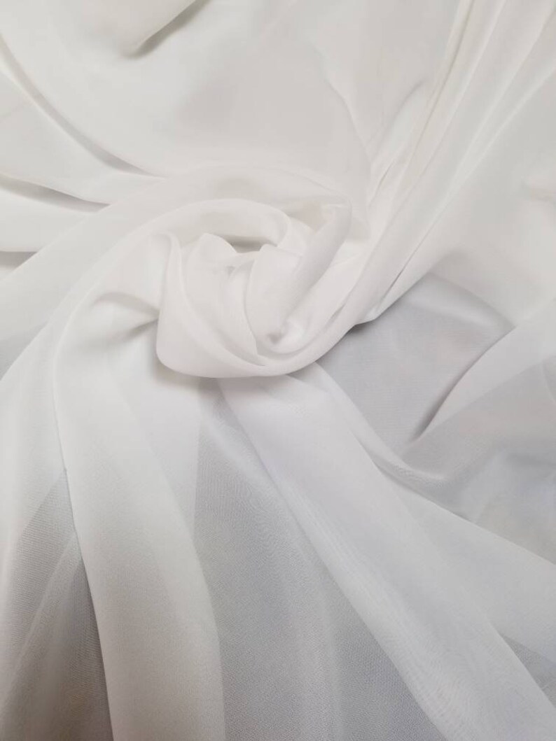 White Chiffon 54 Wide. Usable for Apparel and Interior - Etsy
