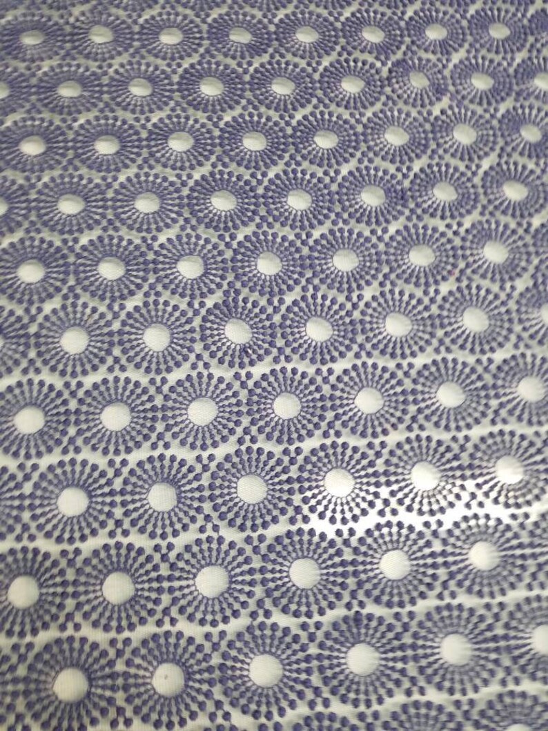 French Soft Sheer Lace Fabric. Elegant Polka Dots Circle Design Usable ...