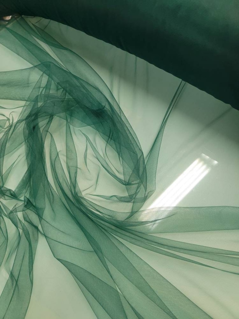 Super Fine Soft Forest Green Color Tulle/mesh 60" Wide Sold by the Yard ...