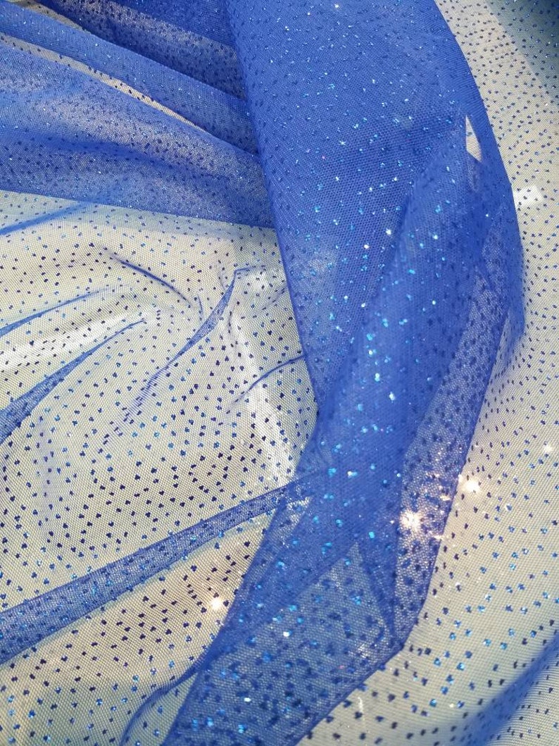 Royal Blue Sparkle Tulle Usable for Apparel Accessories Interior ...