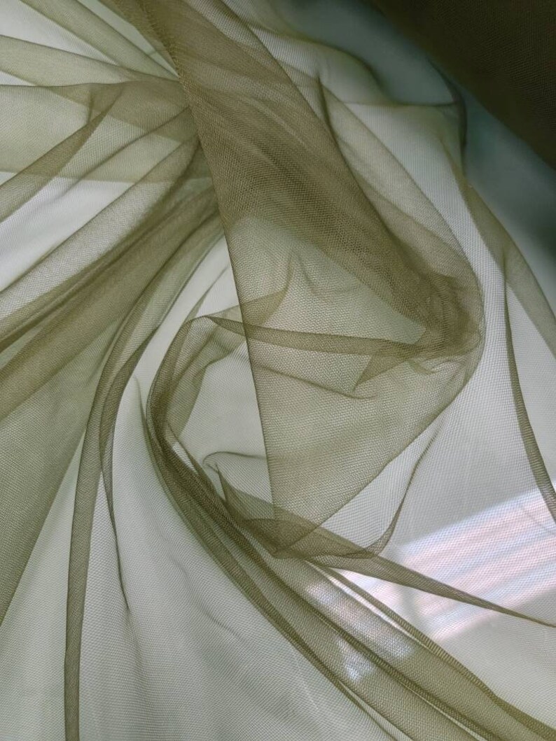 Super Fine Soft Olivino Green Color Tulle/mesh 60 Wide - Etsy