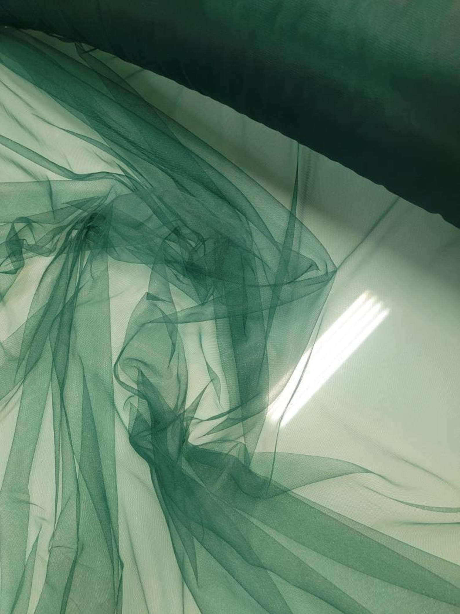 Super Fine Soft Forest Green Color Tulle/mesh 60" Wide Sold by the Yard ...