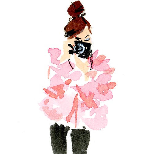 Art Print: Camera Girl cute Wall Art Home Decorating - Etsy