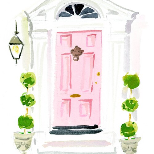 Art Print: the Pink Door wall Art Housewarming Gift Home - Etsy
