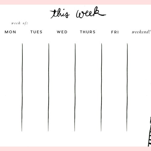 Week at a Glance Pad: Striped Tee paper Notepad to Do List - Etsy