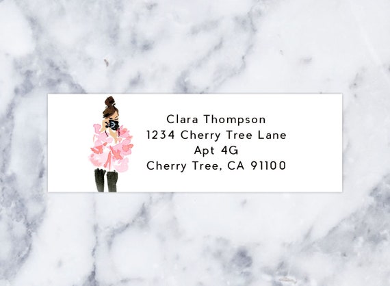 Address Label: Fluffy Camera Girl Address Label | Etsy