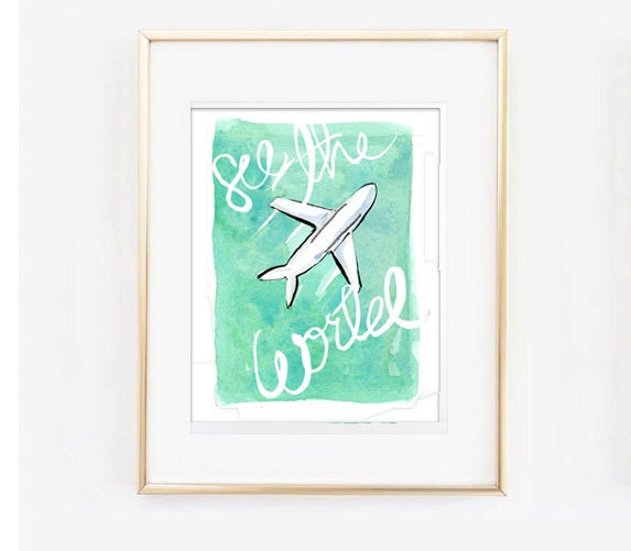 Travel Art Print: See the World {cute Wall Art, Home Decorating ...