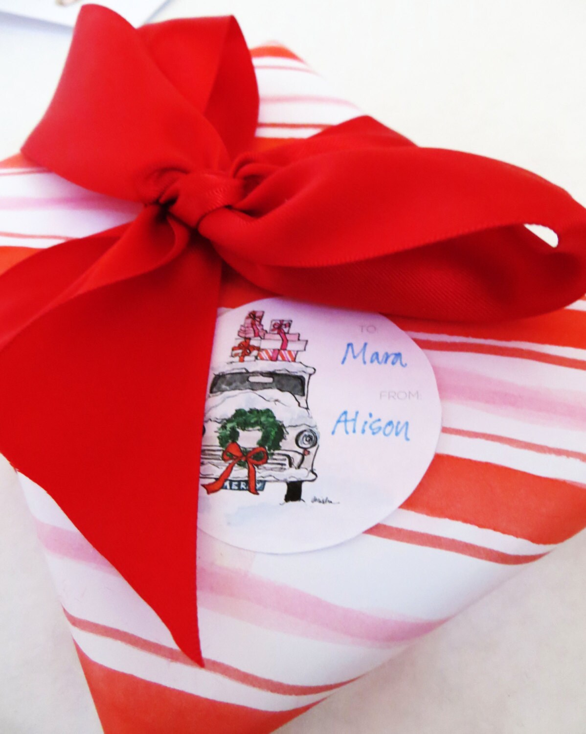 Round Gift Sticker Sheets | Etsy