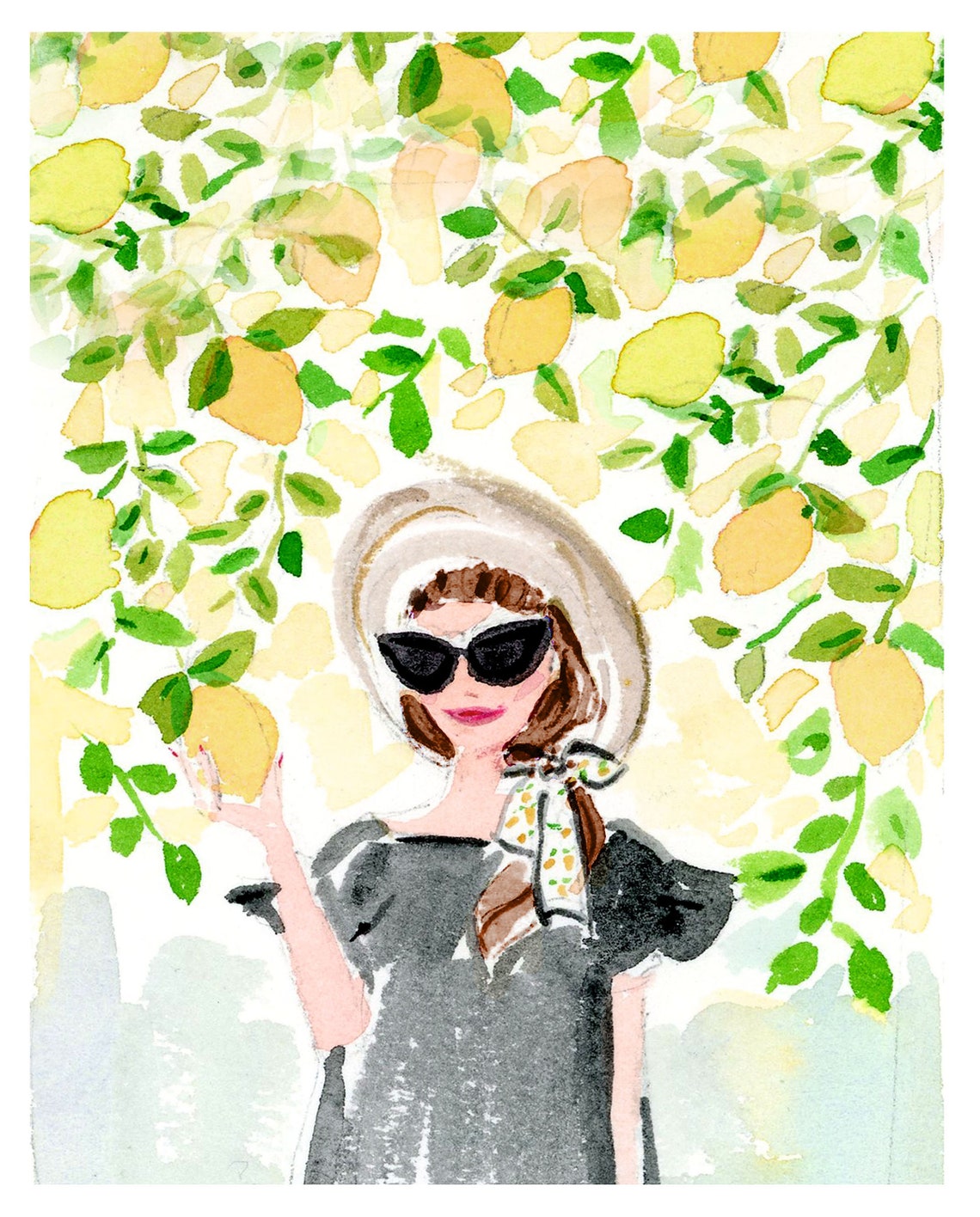Art Print: Lemon Grove cute Wall Art Home Decorating - Etsy