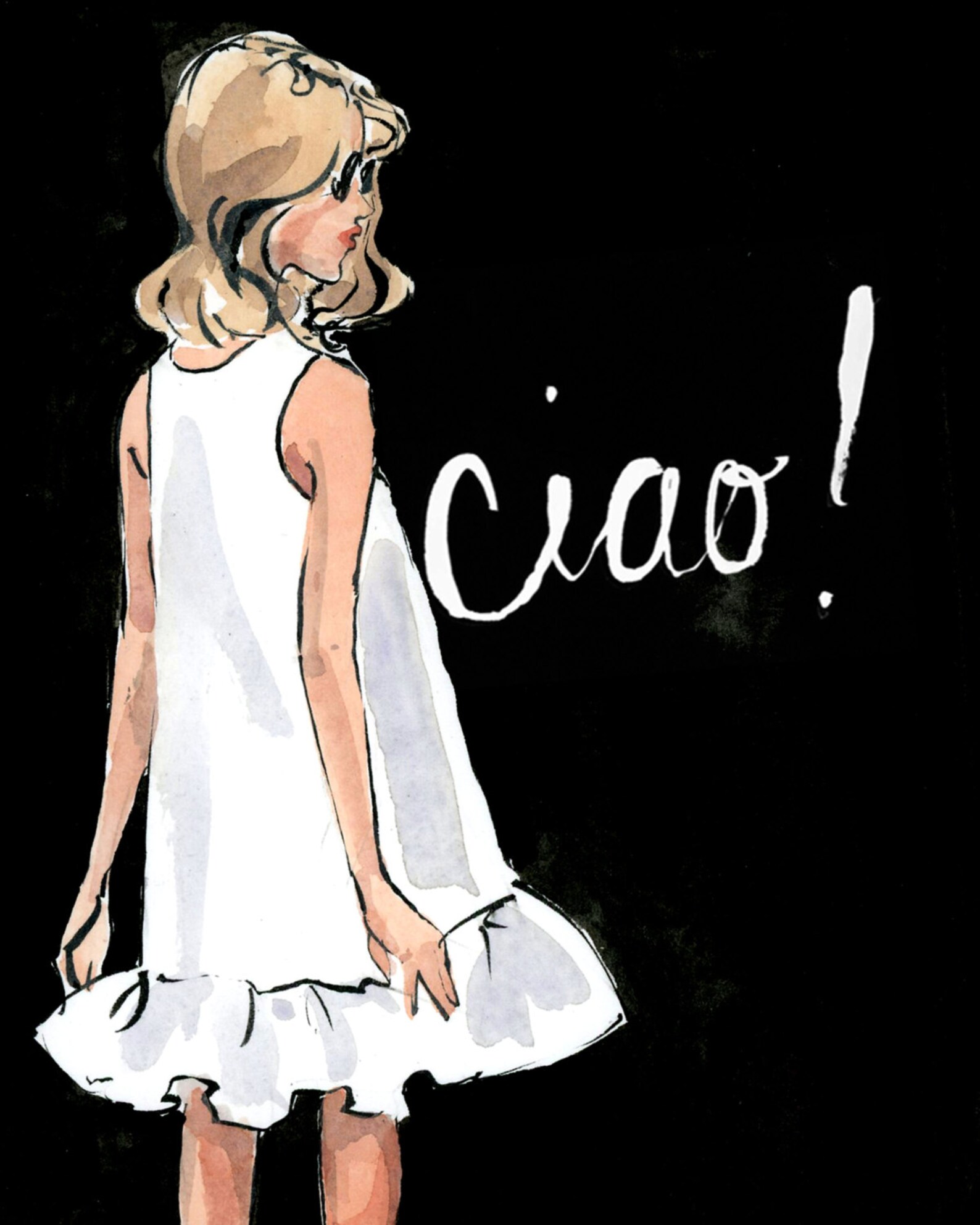 Travel Art Print: Ciao Girl cute Wall Art Home Decorating - Etsy