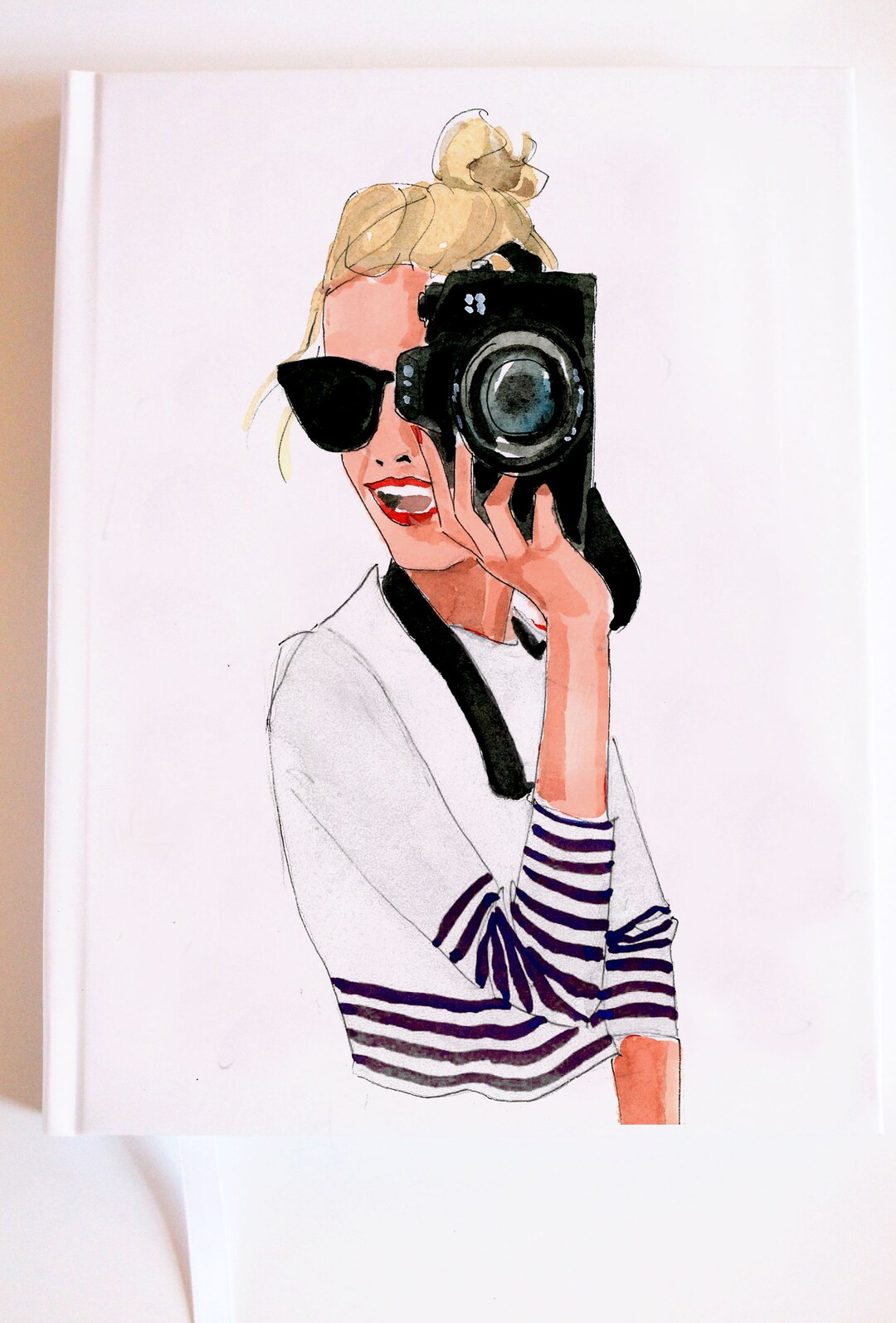 Illustrated Journal / Notebook: Camera Girl {illustrated Notebook ...