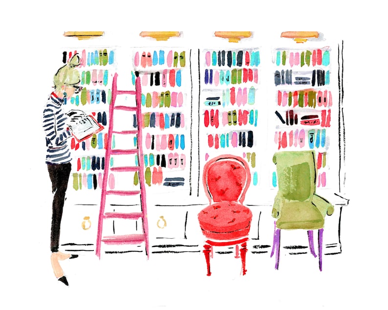 Art Print: in the Library Blonde cute Wall Art - Etsy