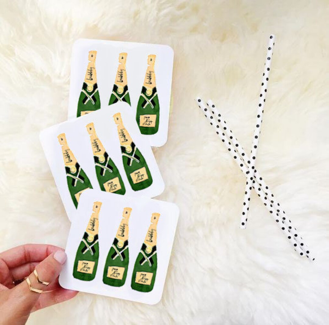 Champagne Trio Coasters - Etsy