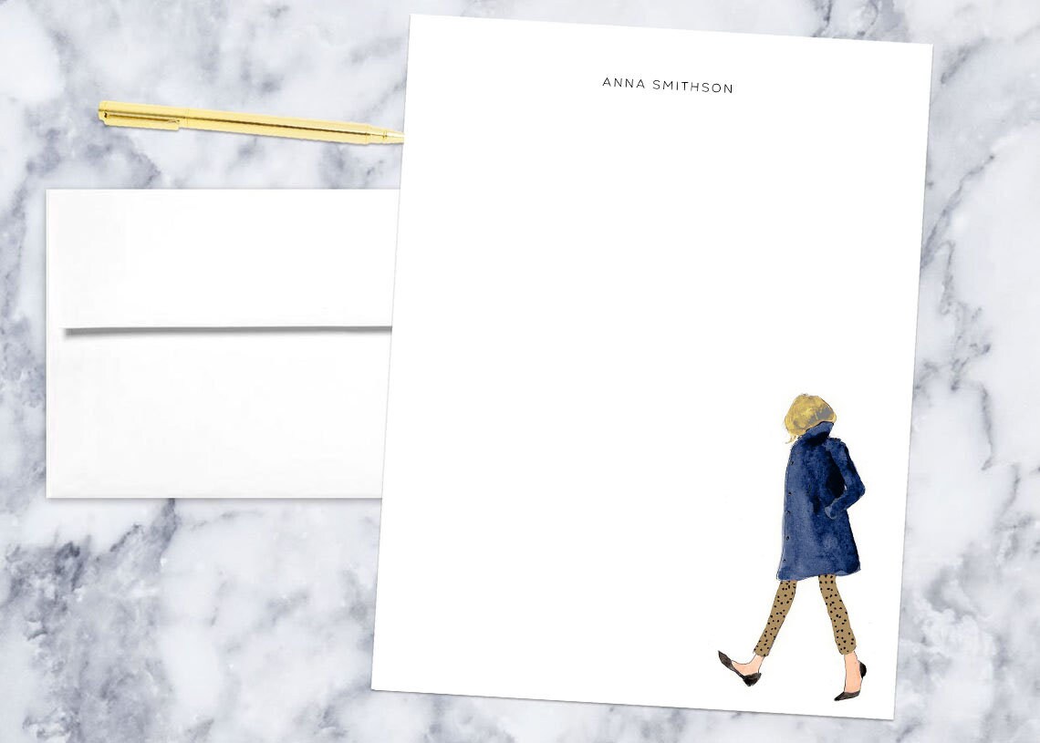 Full Page Writing Sheet: Navy Peacoat Cheetah Pants {stationary ...