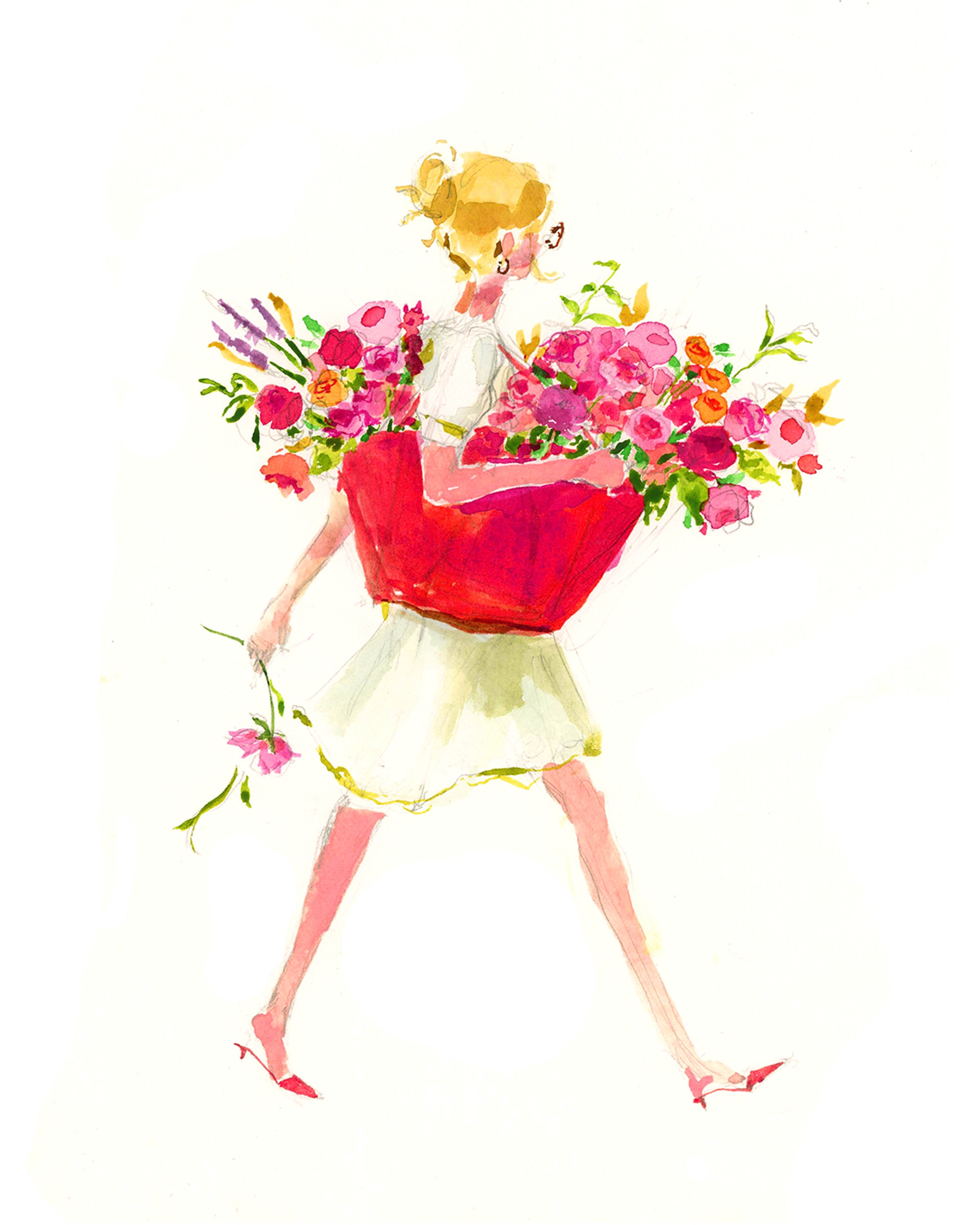 Spring Explosion Art Print {cute Wall Art, Home Decorating, Original ...