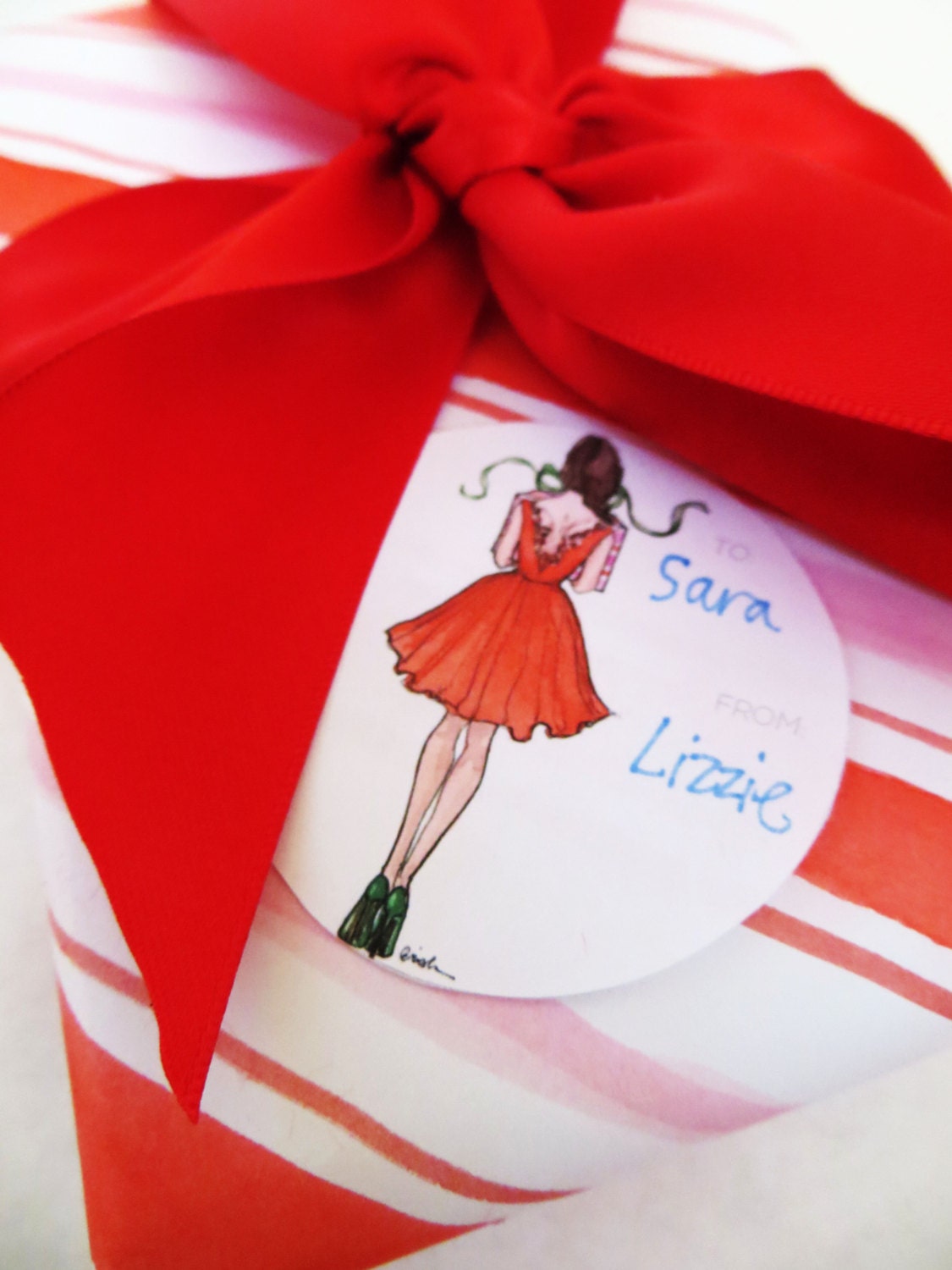 Round Gift Sticker Sheets | Etsy