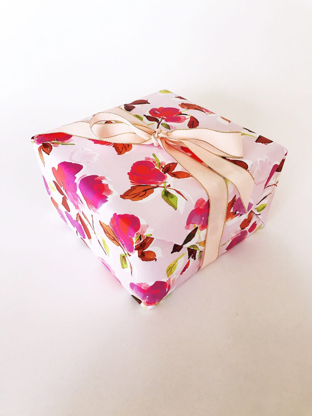Dizzy Pink Floral Gift Wrap {christmas, Holiday, Birthday, Gift Wrap ...