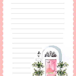 Personalized Notepad: Pink Topiary Door With Title {paper Notepad, to ...