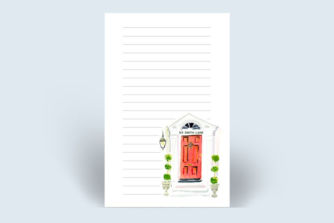 Personalized Notepad: the Red Door {paper Notepad, to Do List, Fashion ...