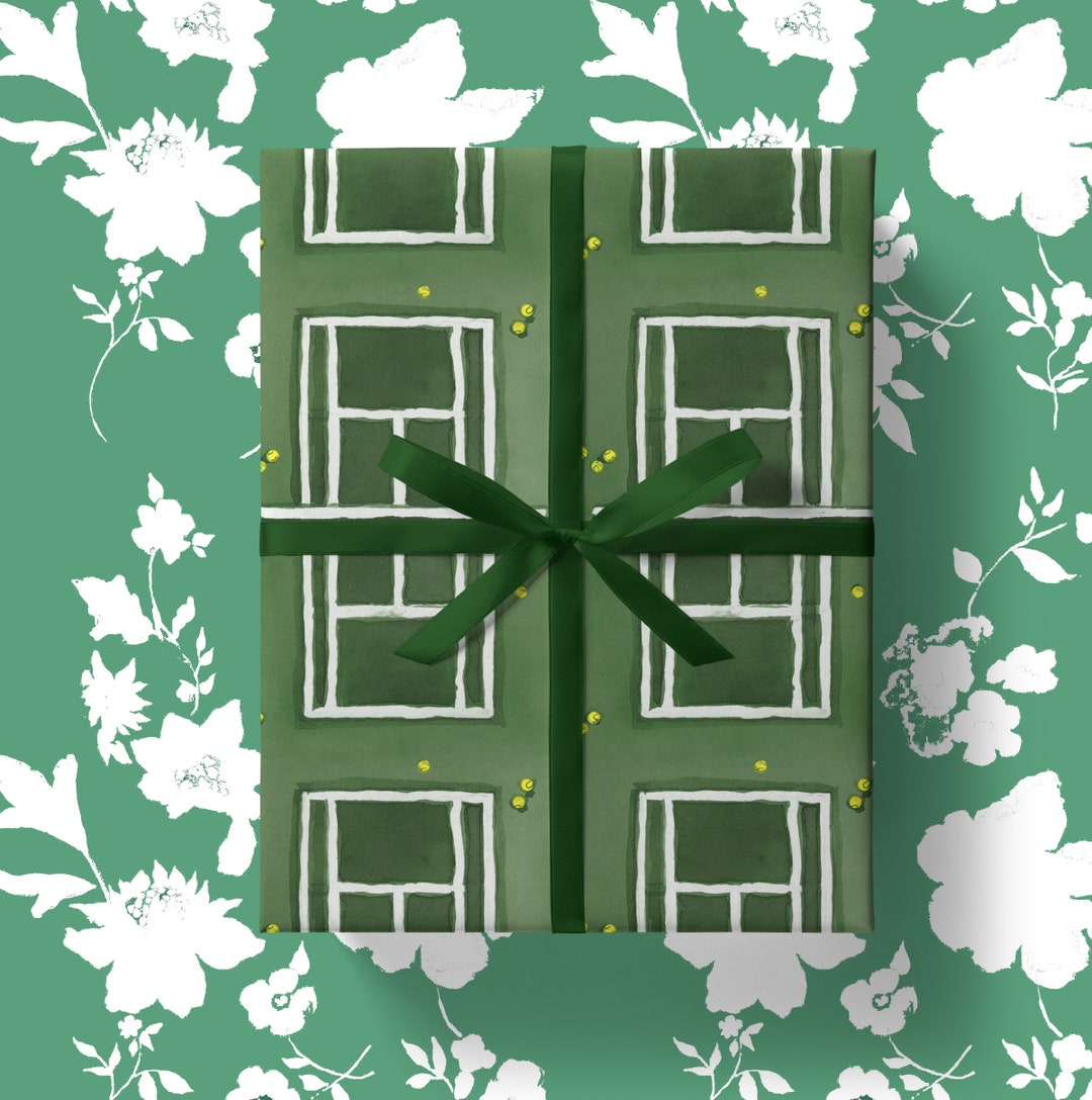 Wrapping Paper: Tennis Court {christmas, Holiday, Birthday, Gift Wrap ...
