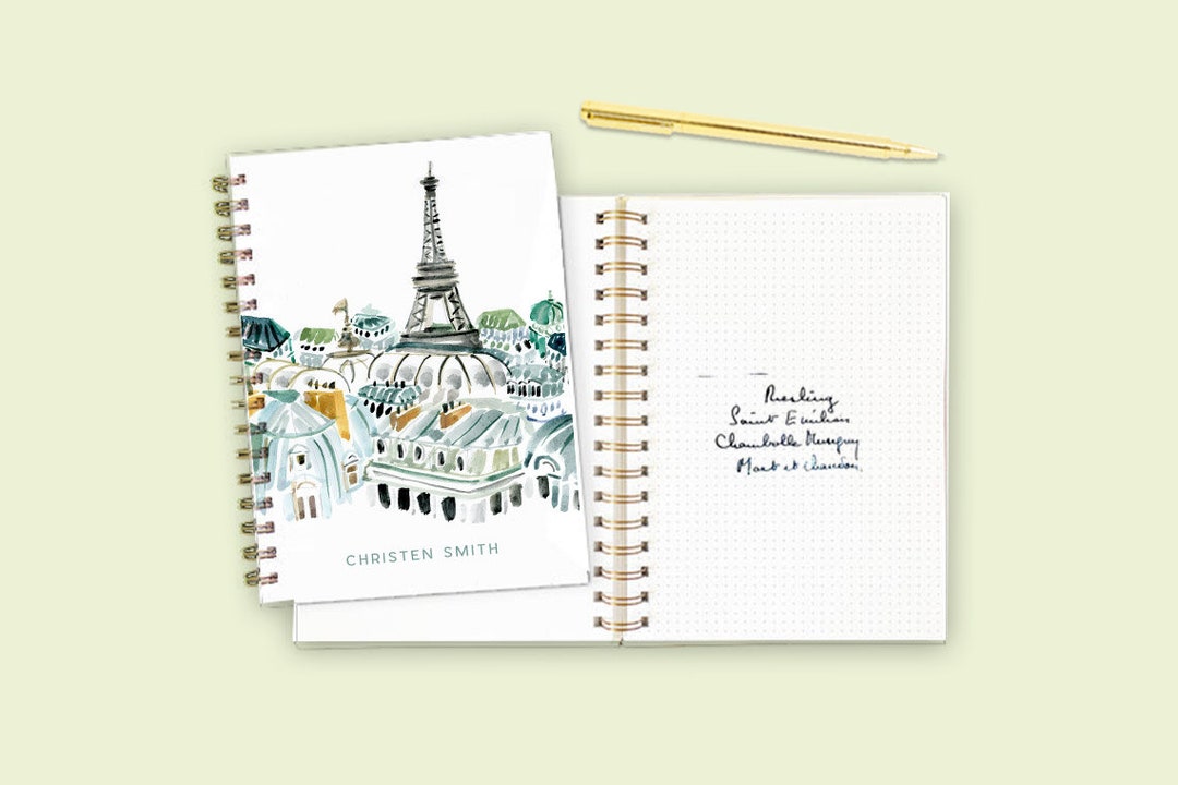 Personalized Gold Spiral Notebook: Paris My Sweet - Etsy