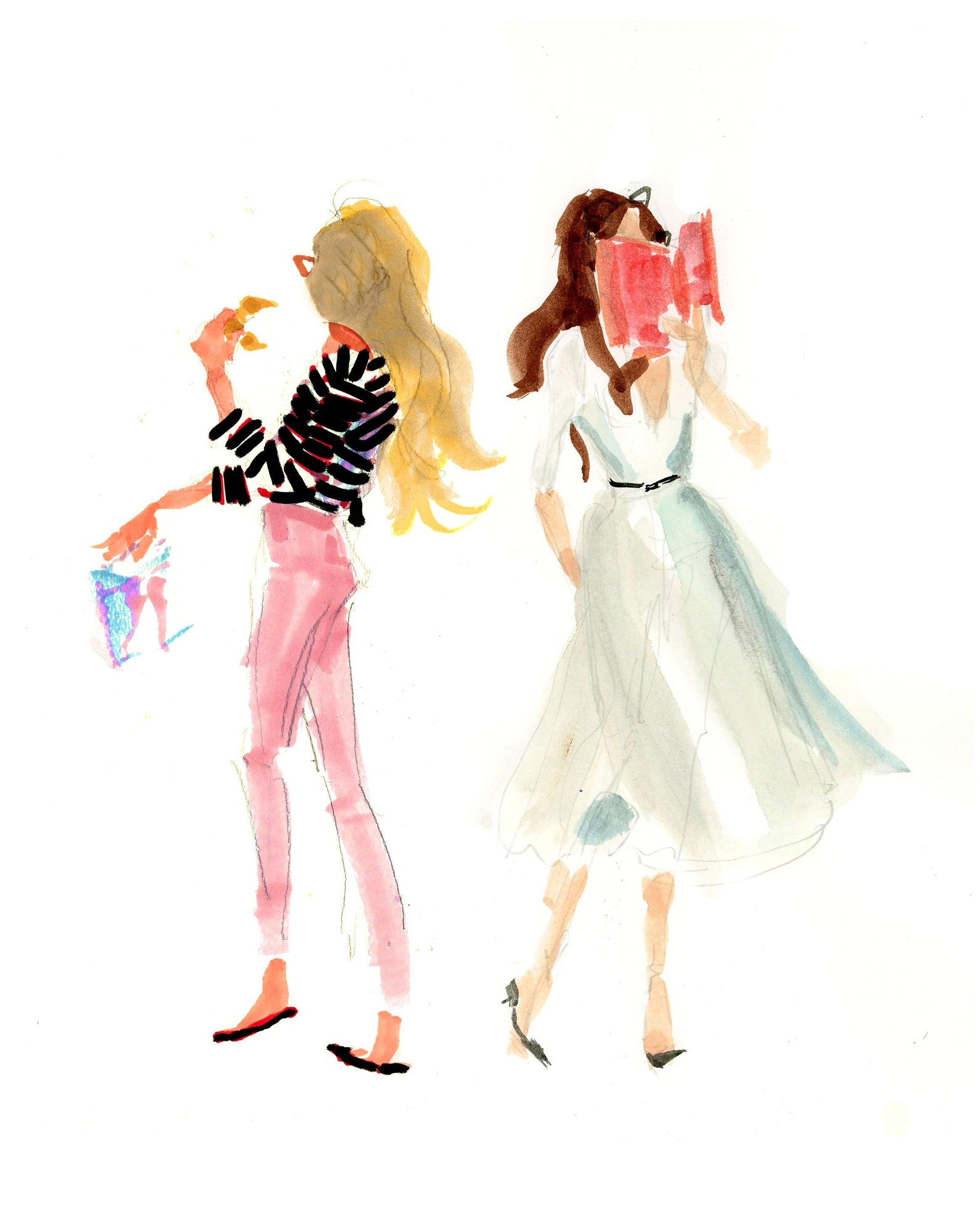 Art Print: Dynamic Duo {cute Wall Art, Home Decorating, Original ...