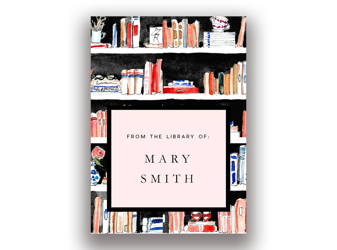 Personalized Book Plate Stickers: Library - Etsy