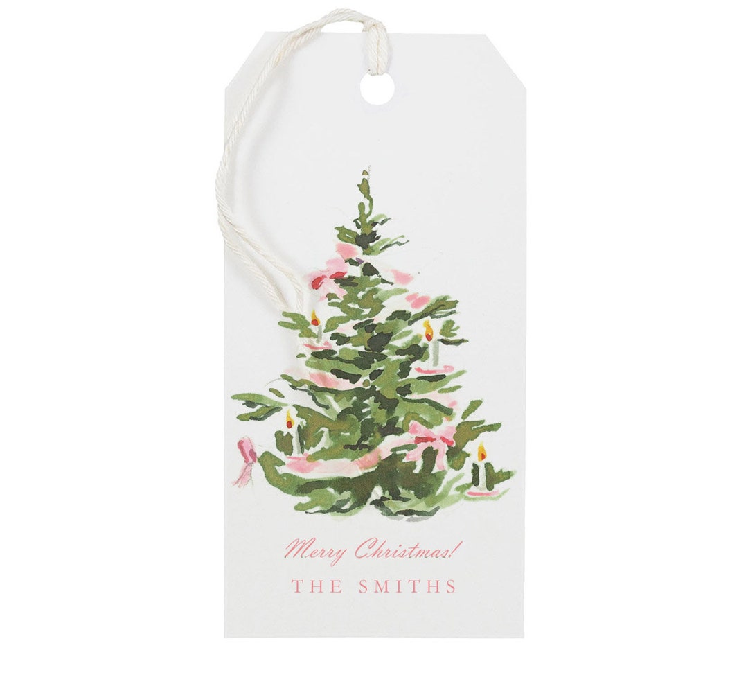Christmas Gift Tags: Blush Candle Tree {holiday Gift Tags ...