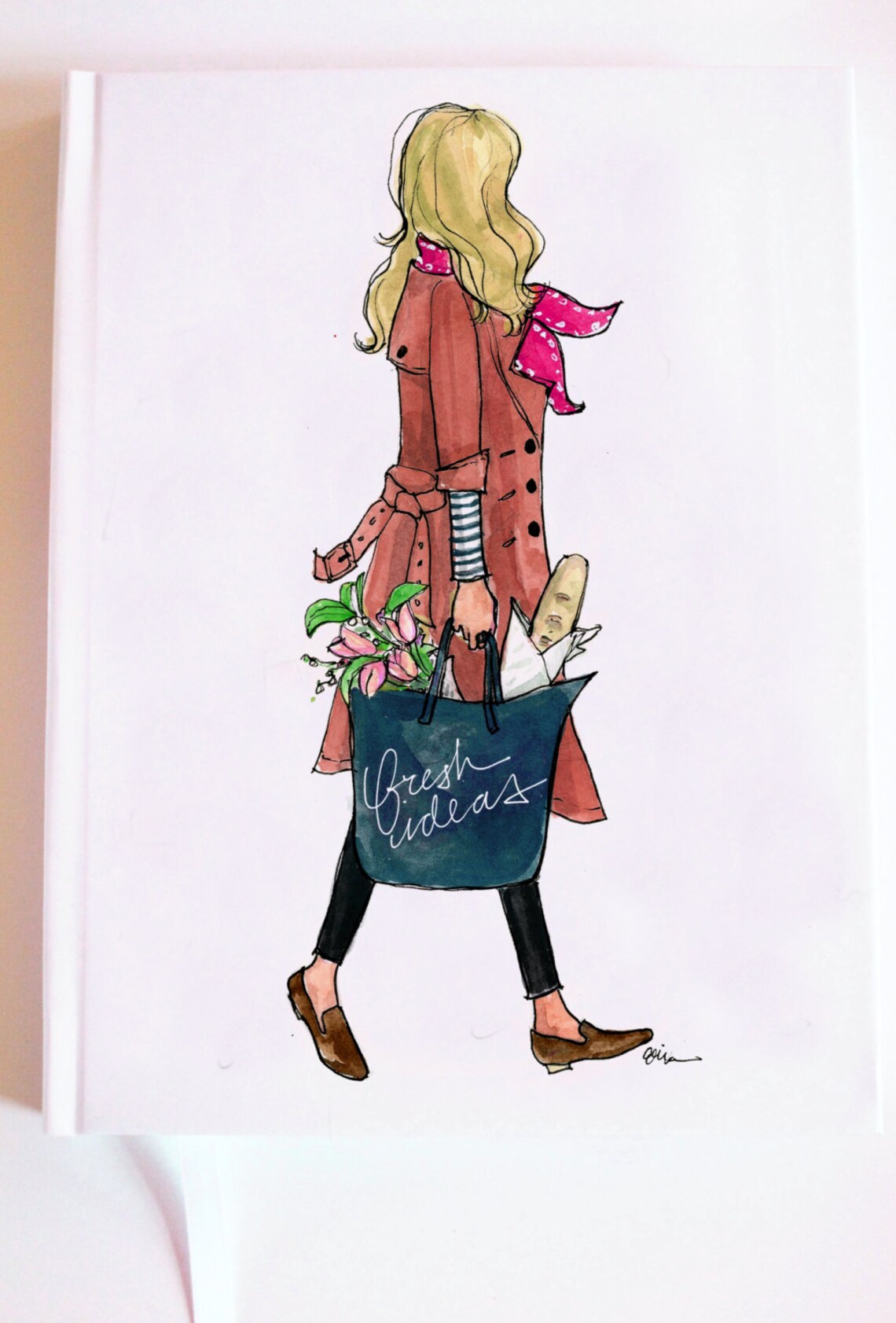 Personalized Illustrated Journal / Notebook: Fresh Ideas | Etsy