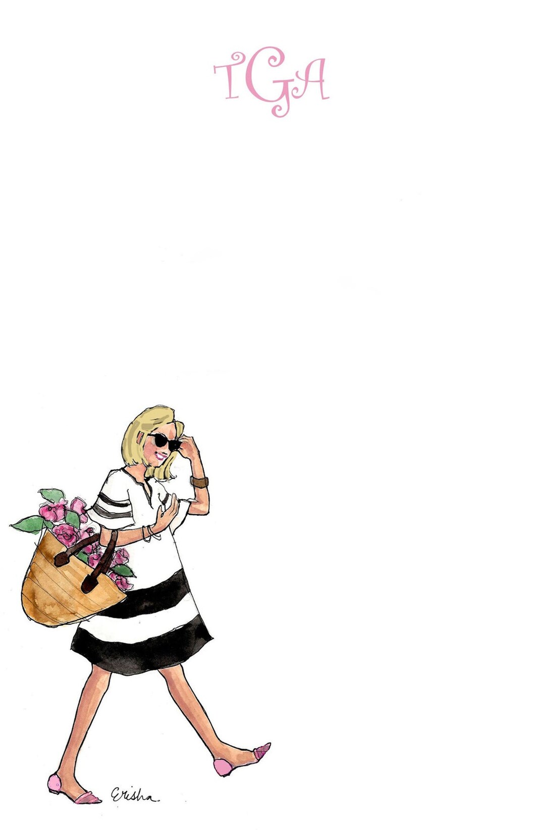 Cute Gift for Mom: Peonies Toting Notepad for Doris paper Notepad, to ...