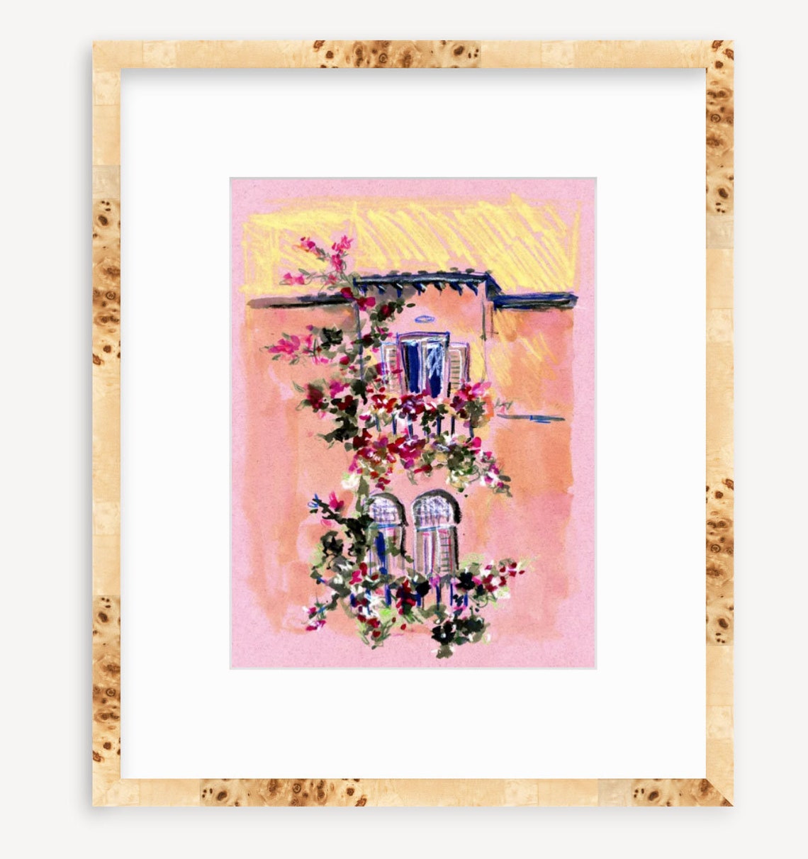 Art Print: Pink Paris Facade {paris Art Print, Travel Art, Travel Wall ...