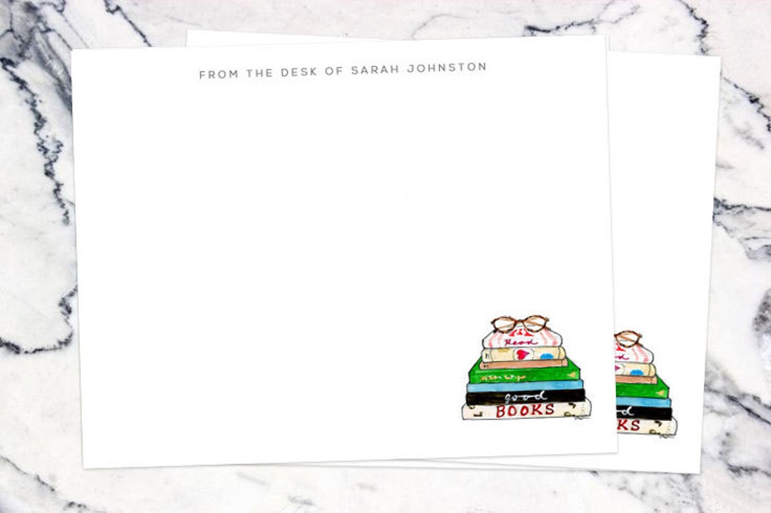 Cute Stationary Set, Personalized: Read Good Books {stationary ...