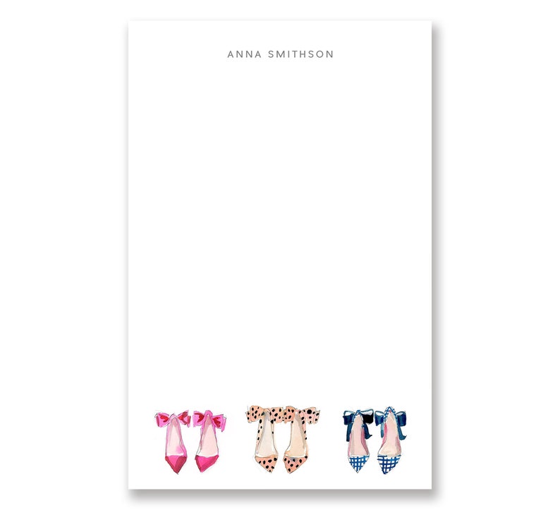 Personalized Notepad: Bows on Toes {paper Notepad, to Do List, Fashion ...