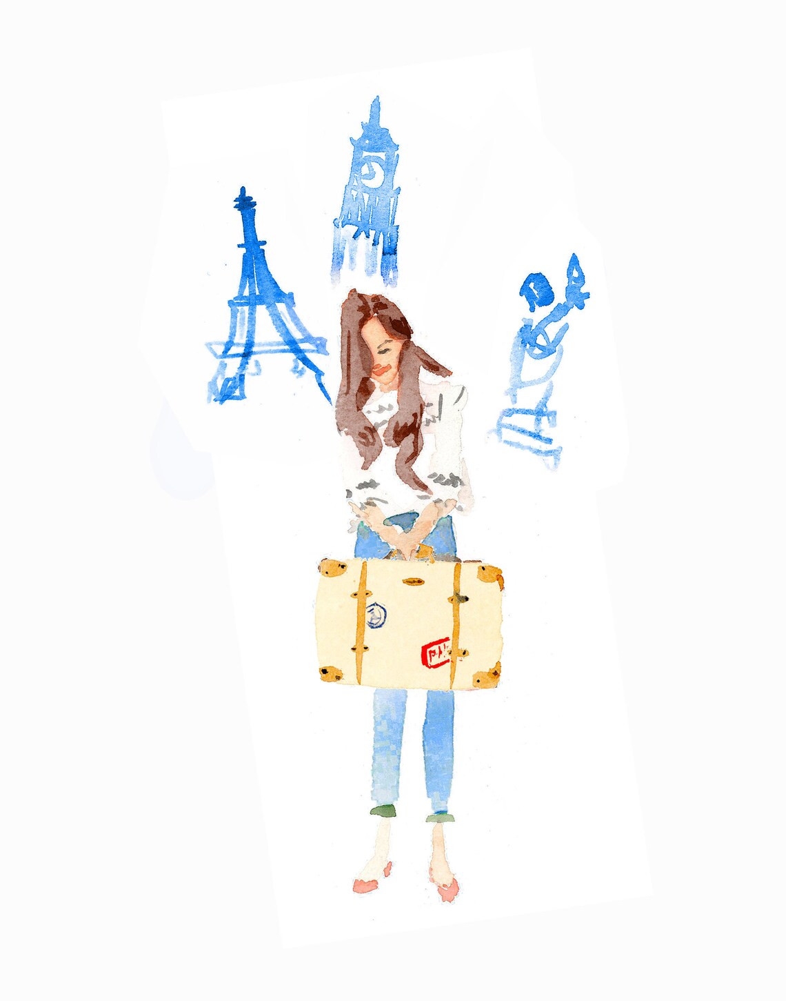 Travel Daydreams Art Print {cute Wall Art, Home Decorating, Original ...