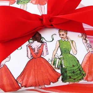 Holiday Girls Gift Wrap {christmas, Holiday, Birthday, Gift Wrap} - Etsy