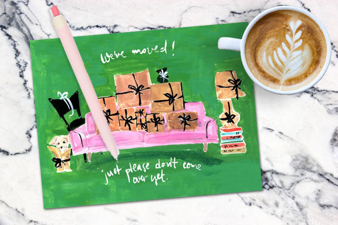 Moving Cards Notecards Greeting Cards Stationery Stationary: - Etsy