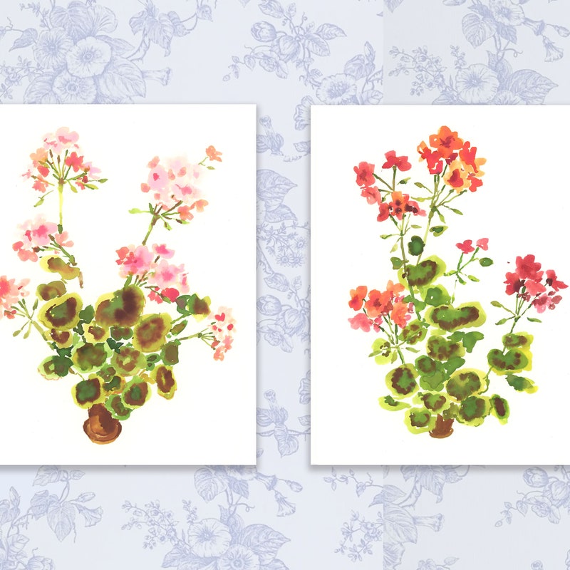 Geranium Print - Etsy