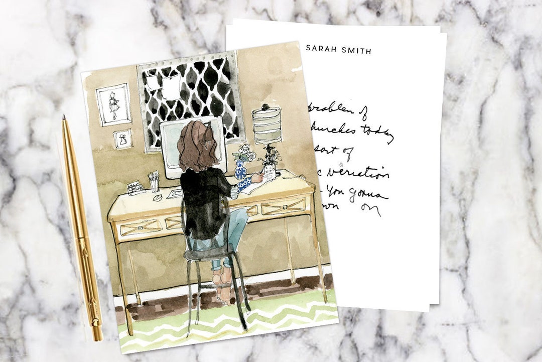 Custom Stationery Girl: Desk Letter Writer {stationary Notecards ...